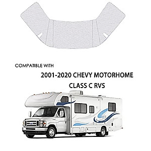 VANNCAMP Exterior Windshield Cover for 2001-2020 Chevy Motorhome Class C, RV Front Window Cover