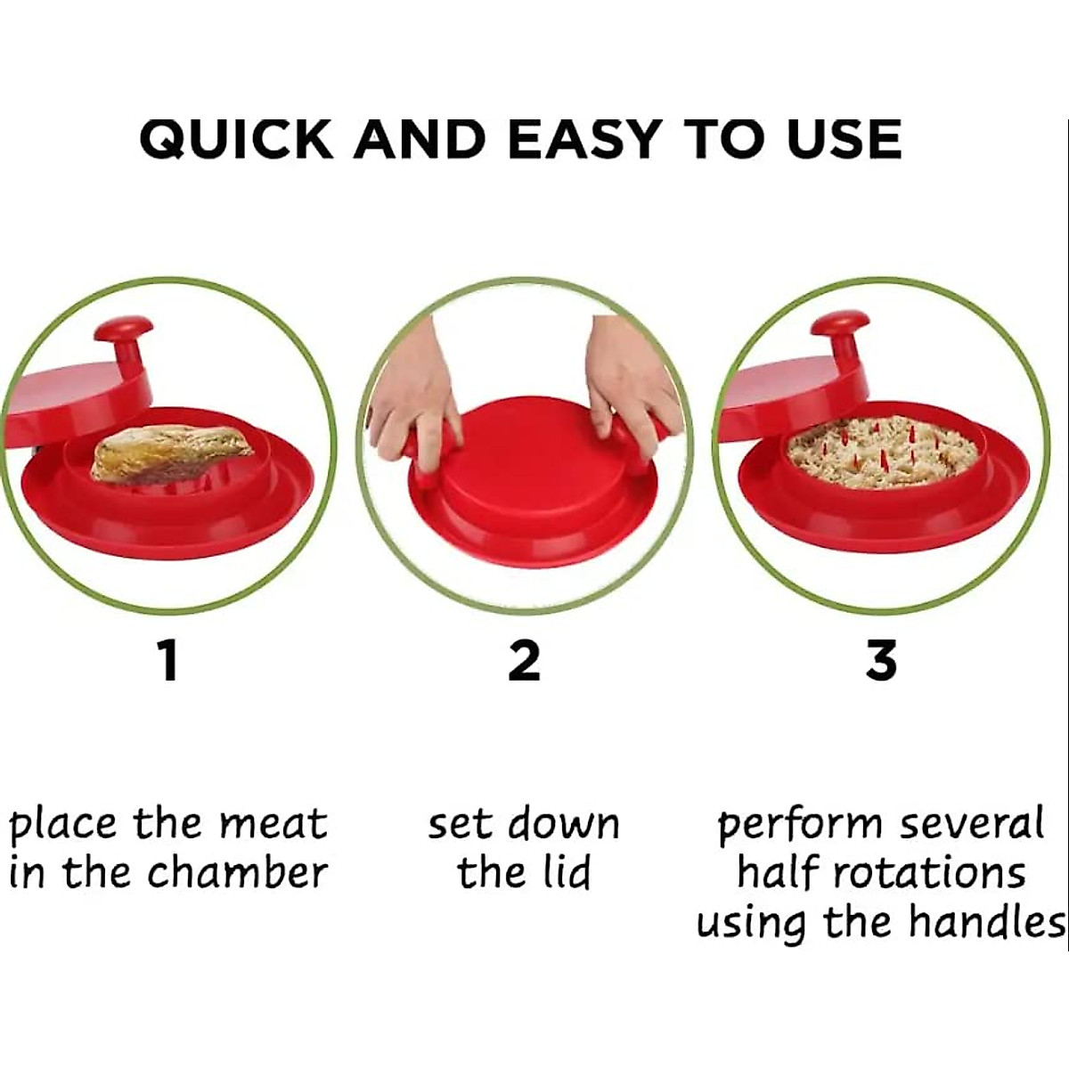 Chicken Shredder, Large Meat Shredder and Beef Mincing Machine, Alternative to Bear Claws Meat Shredder with Handles and Non-Skid Base Suitable for Pulled Pork, Beef