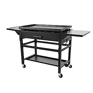 Royal Gourmet GB4000 36-inch 4-Burner Flat Top Propane Gas Grill Griddle, for BBQ, Camping, Red