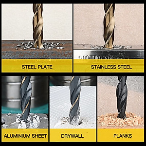 Gxcdizx Double Ended Drill Bit Set - Pack of 10 M35 1/8" Cobalt Twist Drill Bits