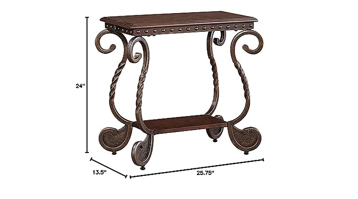 Ashley Rafferty Vintage Chairside End Table - Dark Brown
