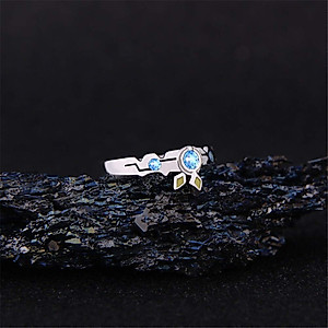 Anime ZERO Stephanie Dola Jibril Shuvi Dora Ring S925 Sterling Silver Rings Christmas Cosplay Gift US size 7/8/9