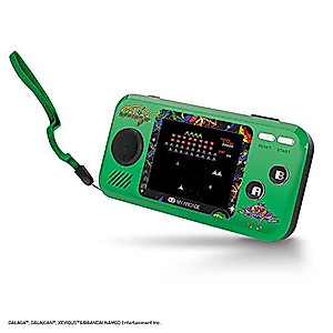 My Arcade Pocket Player Handheld Game Console: 3 Built In Games, Galaga, Galaxian, Xevious, Collectible, Full Color Display, Speaker, Volume Controls, Headphone Jack, Battery or Micro USB Powered