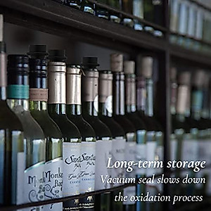 OWO Wine Saver with 4 Vacuum Stoppers, Wine Stopper Wine Preserver, Wine Bottle Keeper Set Reusable Vacuum Sealer Keeps Wine Fresh