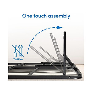 Sleepy's Raised 13 Inch High Metal Platform Frame | Support Mattress Foundation | No Box Spring Needed | Underbed Storage Space | Full Size