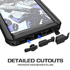 Ghostek Nautical Waterproof Galaxy Note 8 Case with Screen Protector - Slim Heavy Duty Protection (Black)