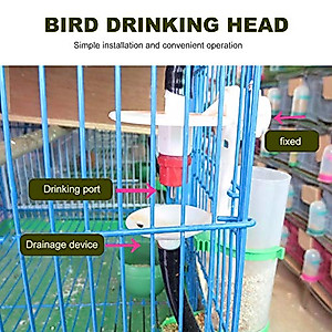 balacoo Bird Water Dispenser 4pcs Bird Water Feeder Automatic Parrot Water Bottle Pet Bird Plastic Drinker Bowl Waterer Clip Dispenser for Cage Pet Budgie Lovebirds Cockatiel Poultry Auto Feeder