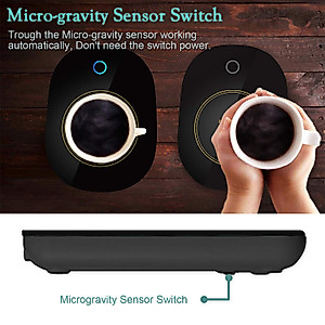 Mug Warmer Coffee Warmer with Automatic Shut Off to Keep Temperature Up to 131℉/ 55℃ Safely Use for Office/Home to Warm Coffee Tea Milk Candle Heating Wax (Black)