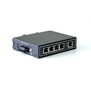 WIWAV WDH-5GT-DC 10/100/1000Mbps Gigabit Unmanaged 5-Port Industrial Ethernet Switches with DIN Rail/Wall-Mount (UL Listed,Fanless,-30℃~75℃)