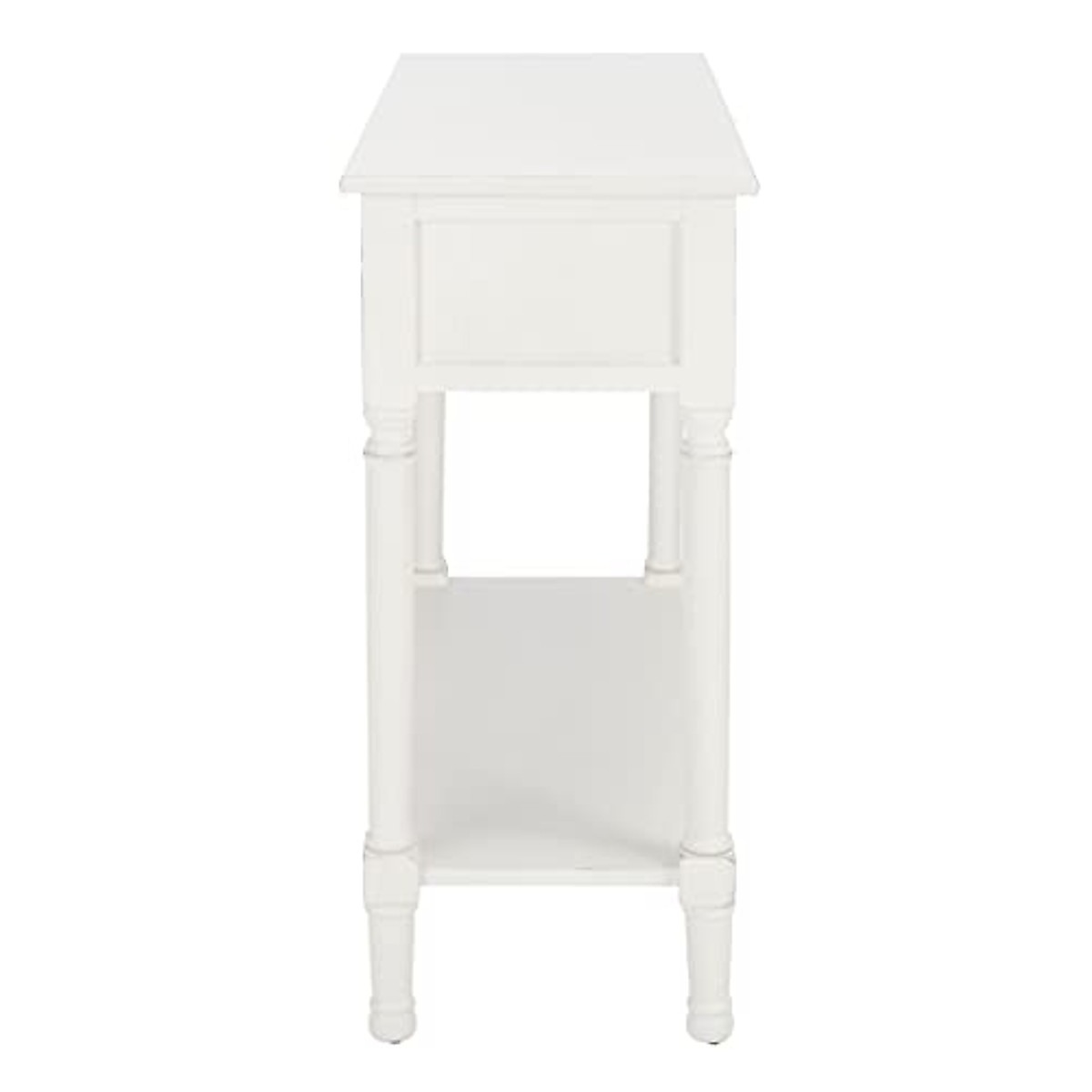 Safavieh Home Collection Allura Distressed White 2-Drawer Bottom Shelf Console Table