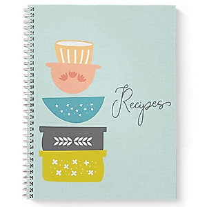 Gotcha Covered Notebooks Softcover Recipe Dishes 8.5" x 11" Spiral Notebook/Recipe Book, 120 Recipe Pages, Durable Gloss Laminated Cover, White Wire-o Spiral. Made in the USA