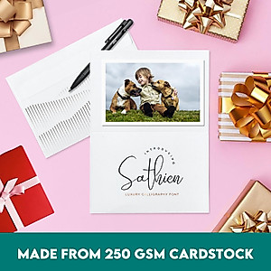 100 Pack White Blank Cards and 100 Pack Envelopes 4x6, Note Greeting Cards and Envelopes Set, Folded Cardstock with Self-Seal Envelopes for DIY Greeting Thank you Cards, Invitations in All Occasions