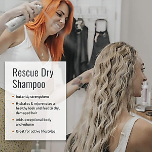 Pure NV Rescue Dry Shampoo For That Needed Pick-Me-Up, Made From Natural Vitamins & Minerals, Keratin, Collagen & Argan Oil Infused To Repair, Restore & Strengthen, Benzene, Paraben, Talc Free 10 Oz.