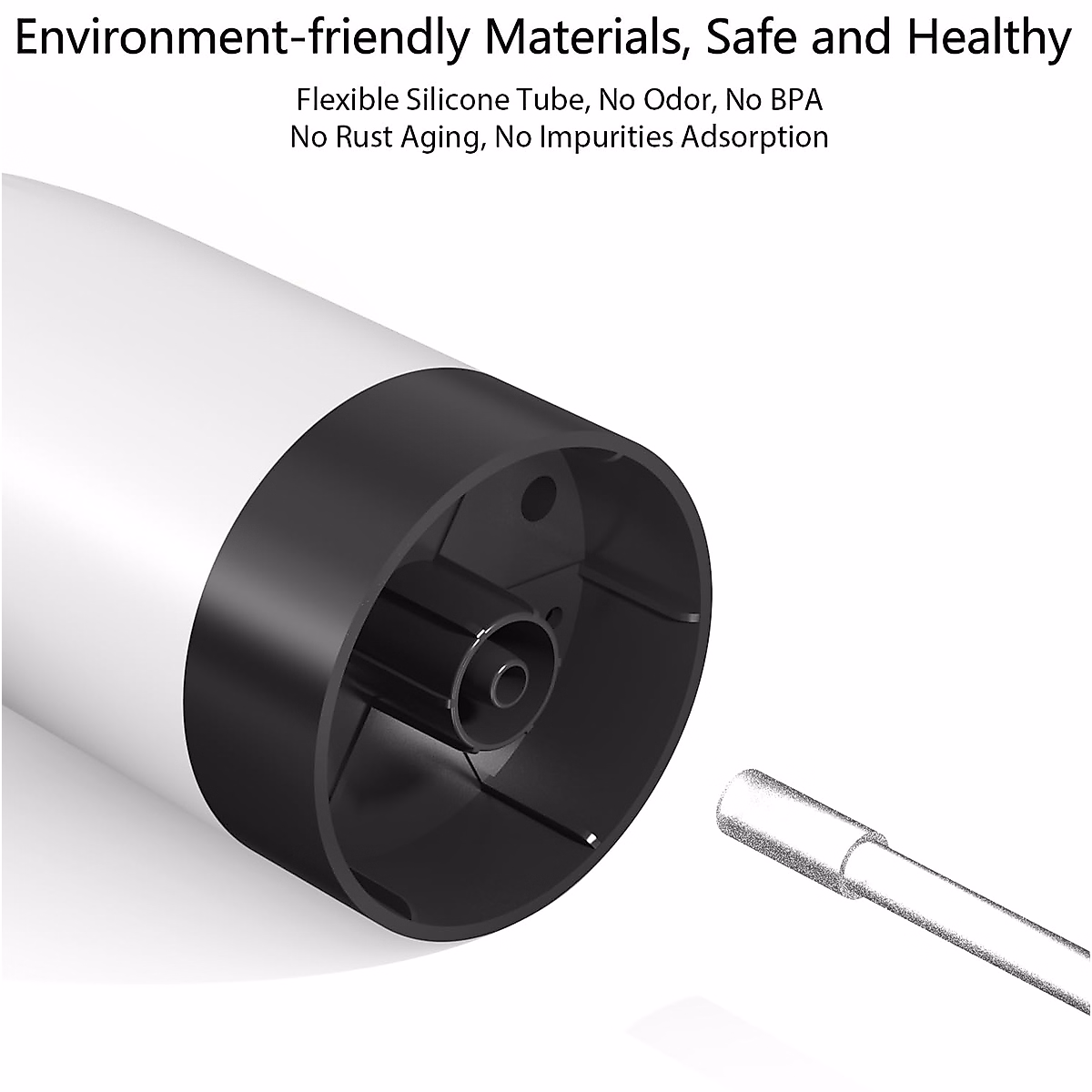 Myvision 5 Gallon Jug Portable Water Dispenser, Water Bottle Pump 5 Gallon Water Dispenser, USB Charging Electric Drinking Portable Water Dispenser, 2-5 Gallon Water Bottle Switch-White