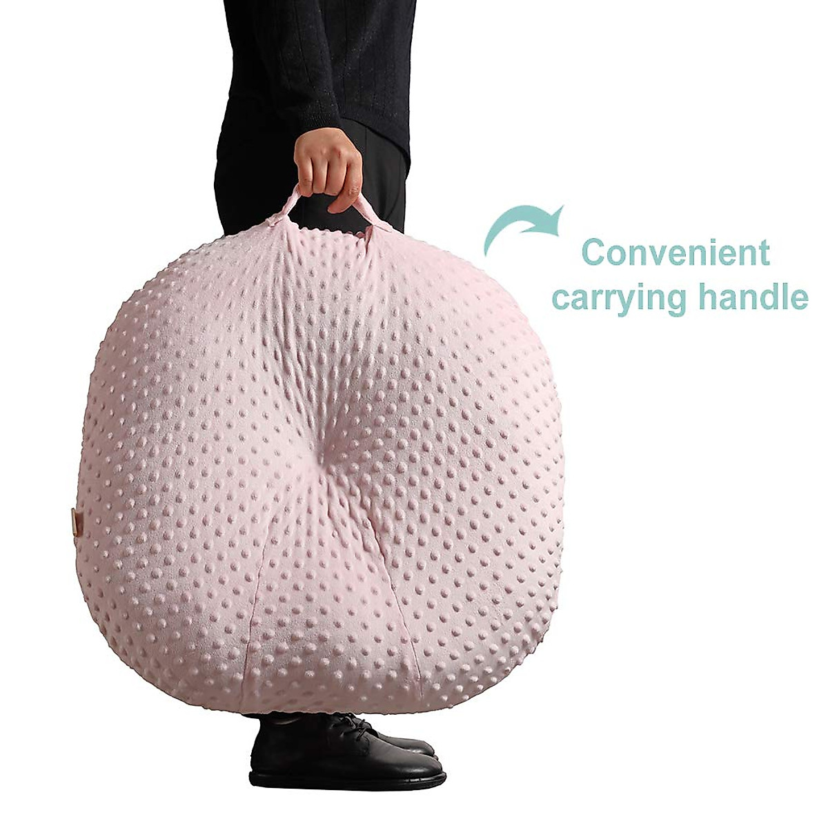 OWLOWLA Newborn Lounger Cover,Minky Removable Slipcover Fits Newborn Lounger for Baby Boy Girl(Silver Gray)