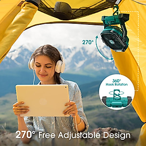 ONLYNEW Portable Fan Rechargeable, 20000mAh Cordless Battery Powered Fan with LED Lantern,Table Fan, USB C Battery Operated Fans for Travel Bedroom Home Camping Tent Office Beach Desk Fishing