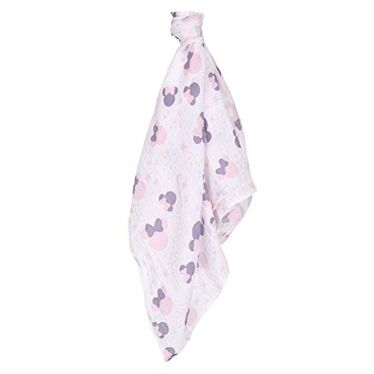 Lambs & Ivy Disney Baby Minnie Mouse Muslin Swaddle Blanket & Plush Gift Set