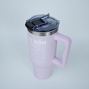 FROOBLEQUIRK Best Mom 40oz Tumbler – Mother's Day Gift, No.1 Mom Cup, Birthday & Christmas Present from Daughter or Son