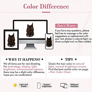 REECHO 20" Invisible Wire Hair Extensions with Transparent Headband Adjustable Size Removable Secure Clips in Curly Wavy Secret Hairpiece for Women - Dark Brown with Caramel Highlights