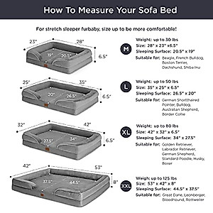 Bedsure Orthopedic Dog Bed for Medium Dogs - Waterproof Dog Bed Medium, Foam Sofa with Removable Washable Cover, Waterproof Lining and Nonskid Bottom Couch, Pet Bed