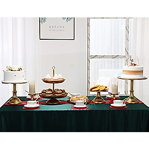 LIFESTIVAL 7 Pcs Gold Cake Stands Set Metal Cupcake Holder Candlestick Dessert Display Plate Serving Platter for Party Wedding Brithday Baby Shower Celebration Home Decoration
