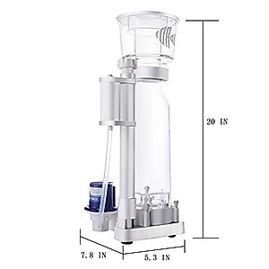 Protein Skimmers for Saltwater Aquariums, DC Pump with Controller, In Sump Use for 120 to 160 Gallons Fish Tank
