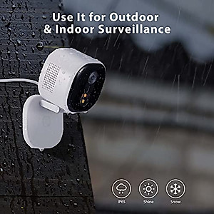 winees 2K Outdoor Security Camera with 4CCT Spotlight, 2K WiFi Camera, Home Surveillance Camera with Color Night Vision, Waterproof, Indoor, Siren, Human/Pet/Sound Detection, Compatible with Alexa