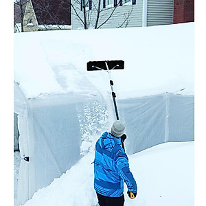 True Temper 193055510 Telescoping Snow Roof Rake with Aluminum Handle, 17-Foot