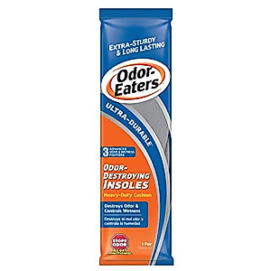 Odor-Eaters Ultra Durable, Heavy Duty Cushioning Insoles, 1 pair (Pack of 4)