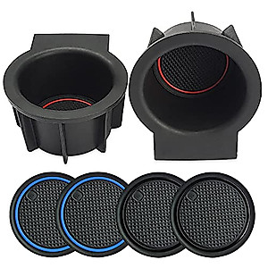 AOTEMILK TPE Console Cup Holder Inserts Replacement for Ford F150 2004-2008 with Flow Through Console Drink Bottle Hold for 2003-2006 Ford Expedition & Lincoln Navigator