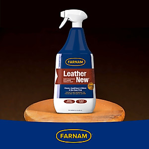 Farnam Leather New Easy-Polishing Glycerine Saddle Soap and Leather Saddle Cleaner, Protects and Preserves Leather, Cleans, Conditions and Polishes, 32 Oz.