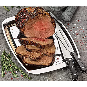 Carving Knife and Fork Set, Carving Set for Chicken Meat Turkey Carving Knife and Fork Set, BBQ Knife Set