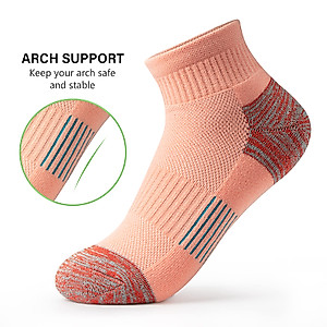 Gonii Ankle Socks Womens Athletic Thick Cushioned Running Hiking Low Cut 5-Pairs