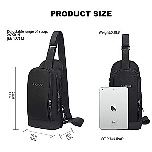 Crossbody sling chest bag shoulder backpack for casual hiking dark grey