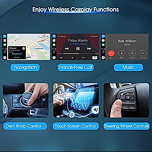 Wireless CarPlay, Compatible with Apple CarPlay Wireless Adapter Upgrade 5.0 Chip, CarPlay Dongle Converts Wired to Wireless, for Factory Wired CarPlay Cars Model Year After 2015, Plug & Play (Black)