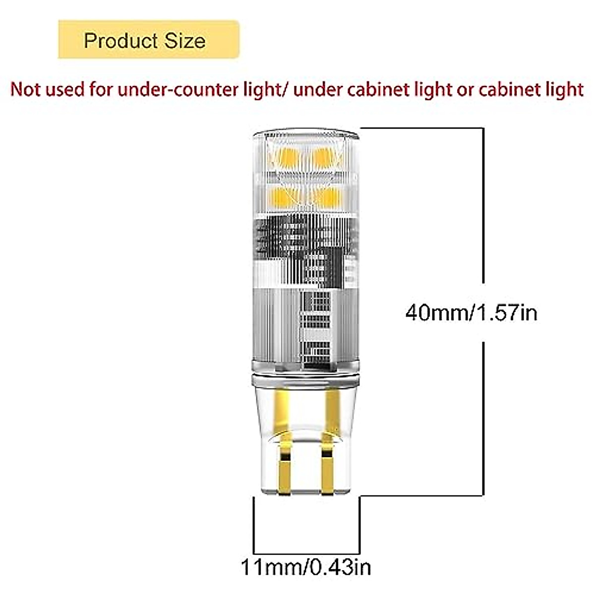 Noobibaba T5 Wedge Base LED Bulb 12V, T5 T10 Wedge Base LED Bulbs 12V Low Voltage Landscape, 1.5 Watt Replace 7W 11W Incandecent Bulb for Path Light RV Lights 2700K Warm White 10-Count