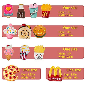12pcs Mini Cute Refrigerator Magnets, 3D Simulation Food Refrigerator Magnets, Creative Gourmet Fridge Magnets, for Refrigerators, Whiteboards, Maps and Other Magnetic Items