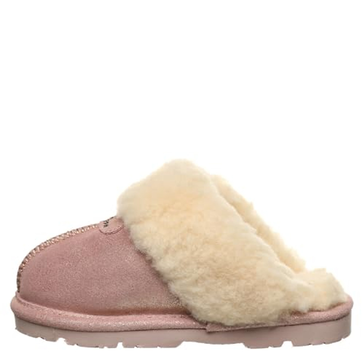 BEARPAW Loki Youth Pink Glitter Size 1 | Youth 's Slippers | Youth 's Shoes | Comfortable & Light-Weight