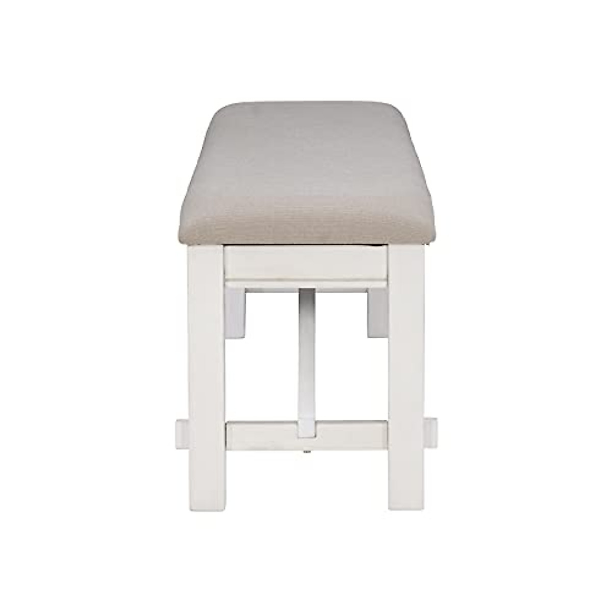 Powell Company Powell Turino Distressed White Dining Bench