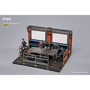 JOYTOY 1/18 Action Figures Building Mecha Depot Meeting Area Military Soldier for Scale Collection Model