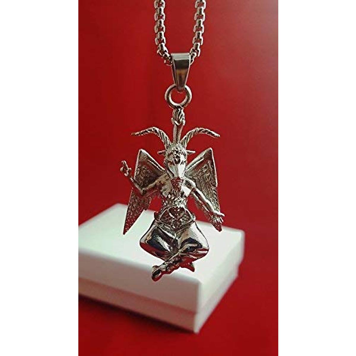 Church of Satan Baphomet Pendant Necklace 316L Stainless Eliphas Levi