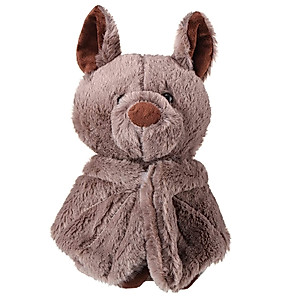 Cuddly 11 inch Plush Bat Stuffed Animal Halloween Stuffed Animal Plush Toy Plush Animal Doll Bedtime Toys Birthday Xmas Furry Gifts for Children Kids Baby Toys (Brown, 11 inch)