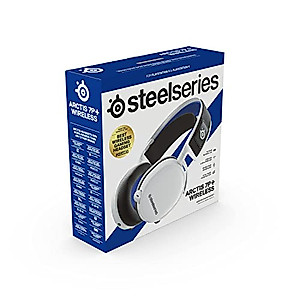 SteelSeries Arctis 7P+ Wireless Gaming Headset – Lossless 2.4 GHz – 30 Hour Battery Life – USB-C – 3D Audio – For PS5, PS4, PC, Mac, Android and Switch - White