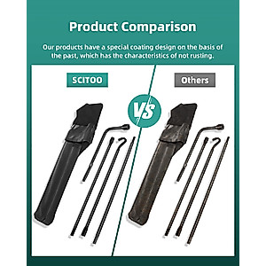 SCITOO Compatible for 2005-2021 for TOYOTA Tacoma Spare Tire Tool with 1 Lug Wrench Tool 1 Hook Segment 2 Extension Segments 091150C030 091500R010