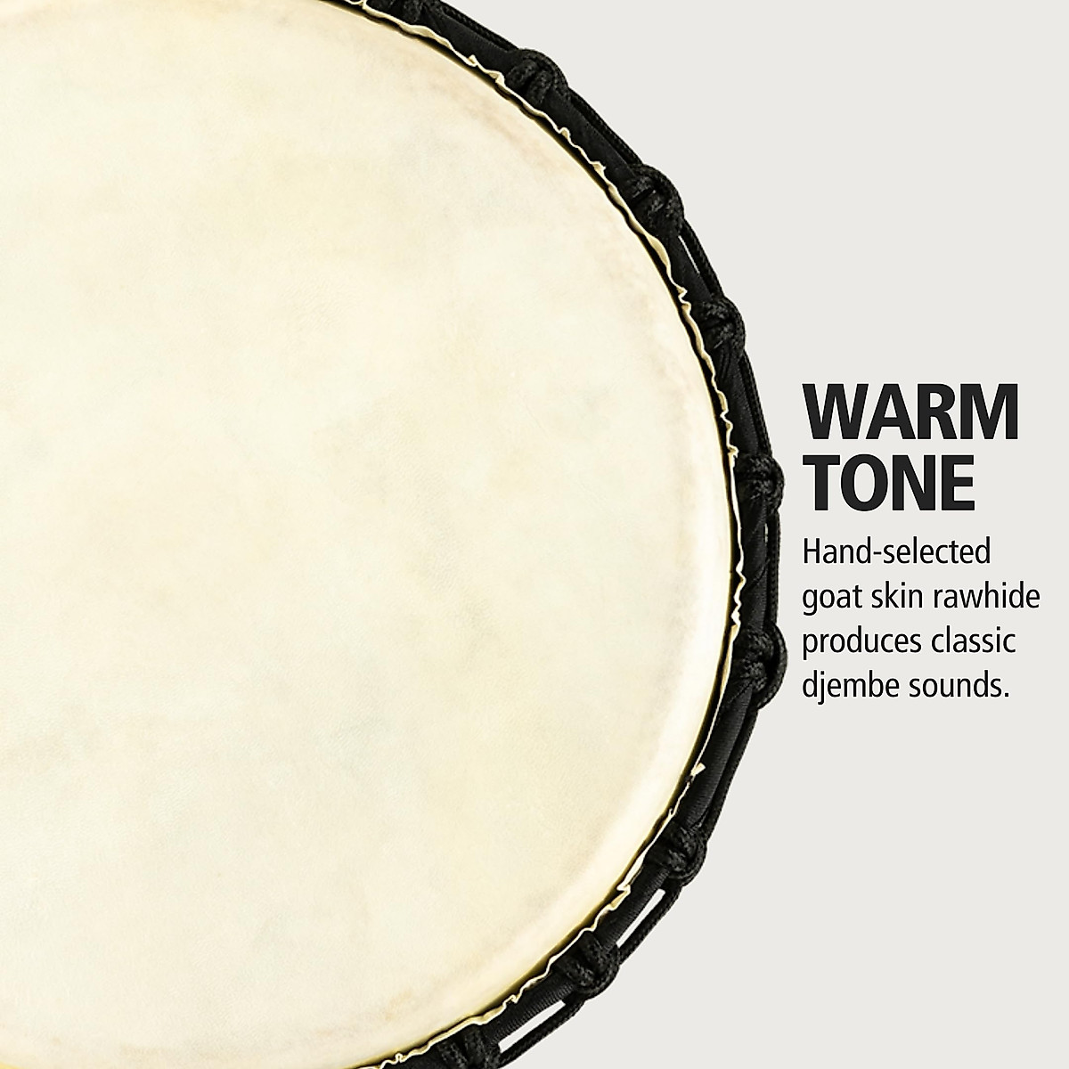 Meinl Percussion Djembe Hand Drum Circle Instrument, Carved Mahogany Headliner Series — NOT Made in China — African Mali Weave Ropes, 2-Year Warranty, Congo, Extra-Large (HDJ1-XL)