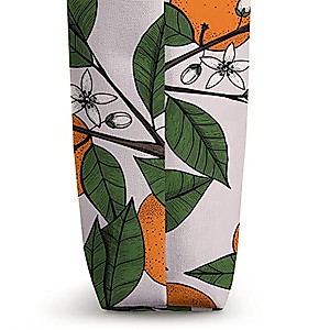 Aesthetic Orange Clementine on Branch Botanical Pattern Tote Bag