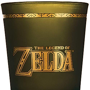 Paladone Hyrule Crest Drinking Glass, The Legend of Zelda Tumbler, 450 ml
