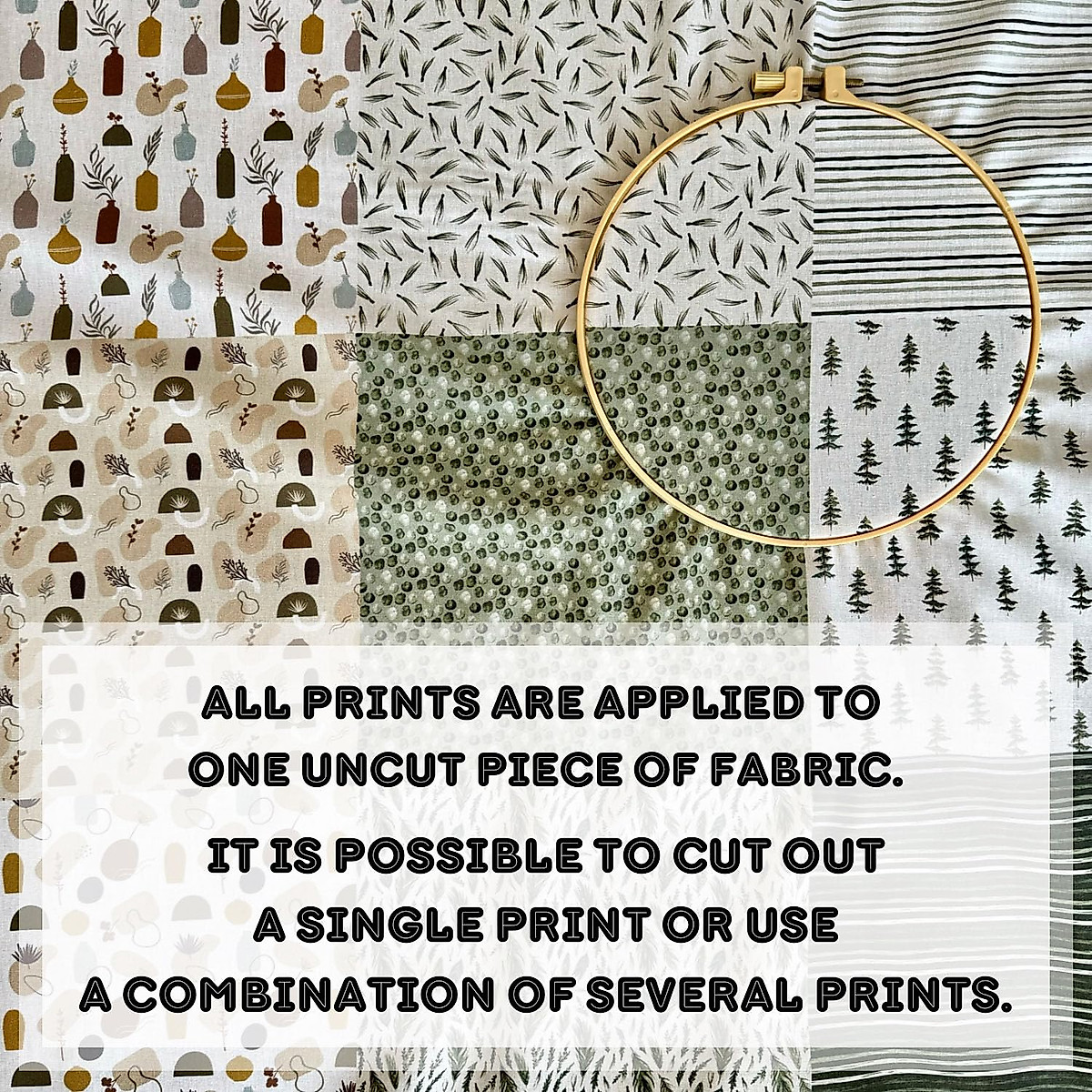 Precut Quilting Fabric Squares – 100% Cotton 60pcs 8 x 8 inches (20cm x 20cm) Sewing Fabric Bundle for Patchwork and Crafts, Turkish Cotton (Eco Style, #10)