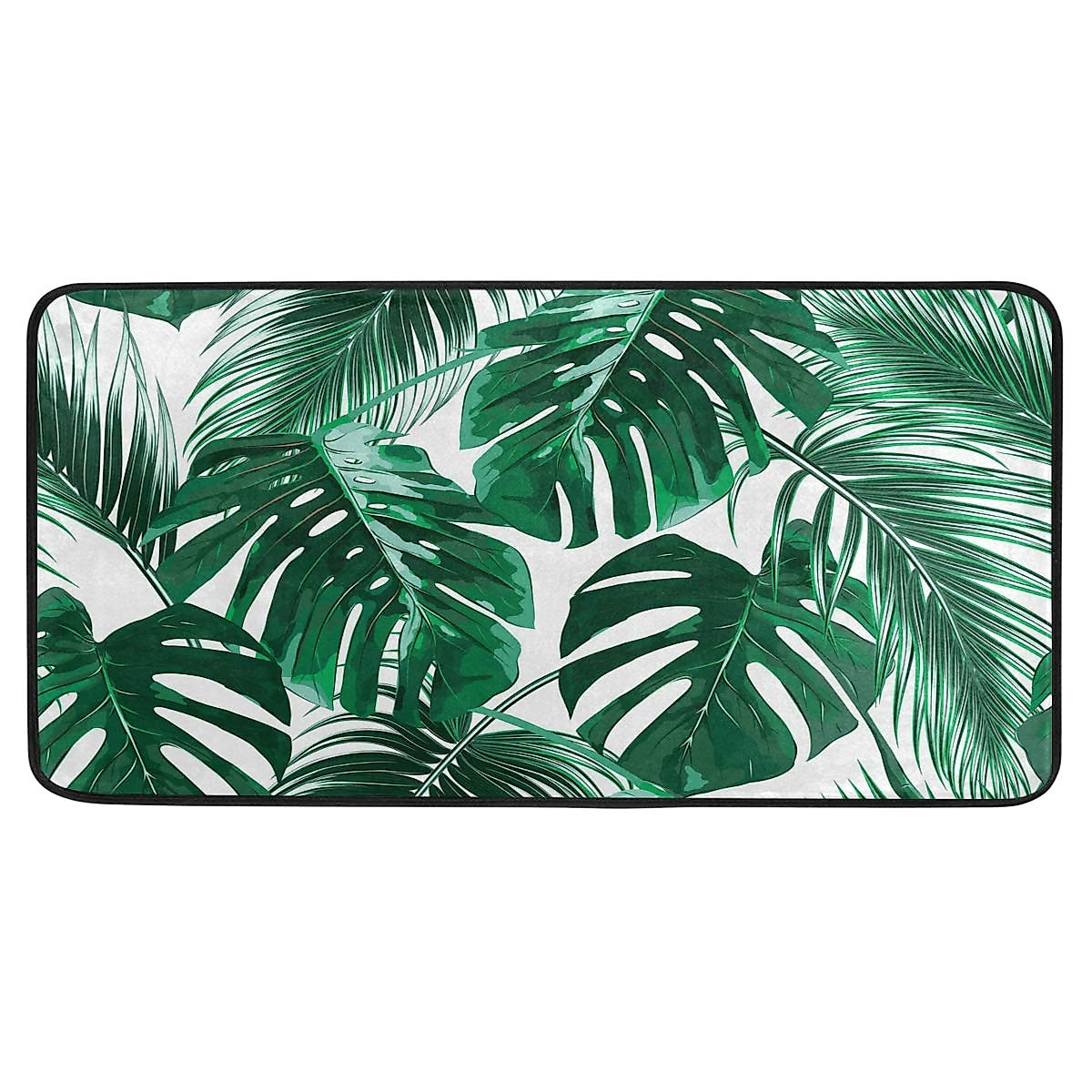 Palm Tree Kitchen Runner Rug Non Slip Area Mat Bath Rugs for Bathroom Indoor Carpet Doormat Floor Dirt Trapper Mats Shoes Scraper 39"x 20"