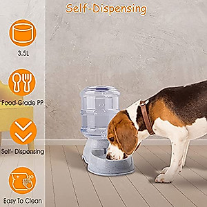 1 Gallon Automatic Replenish Pet Water Dispenser, Self-Dispensing Gravity Pets Water Feeder for Cats & Small Dogs